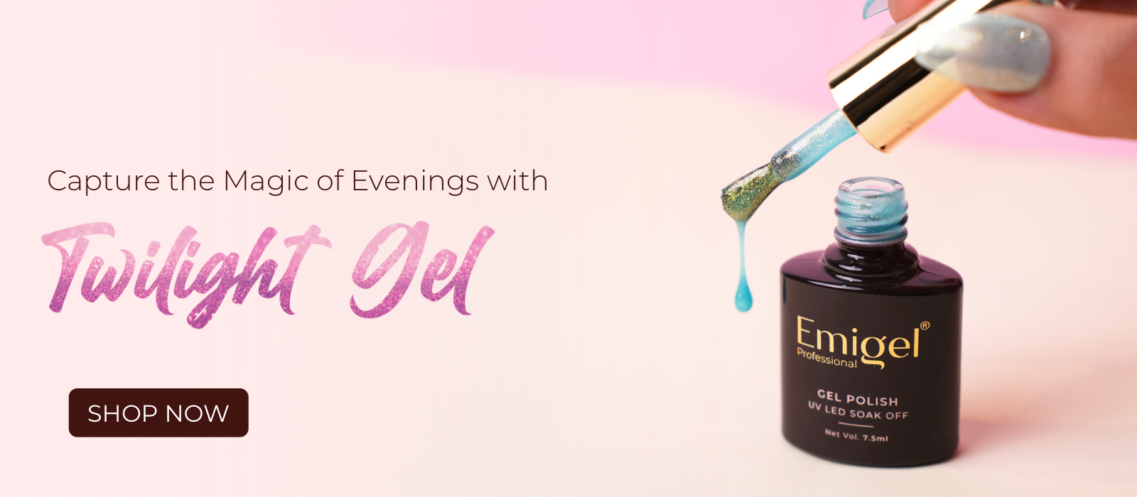 Twilight Glitter UV Gel polish – Emigel Professional - Nail Art ...