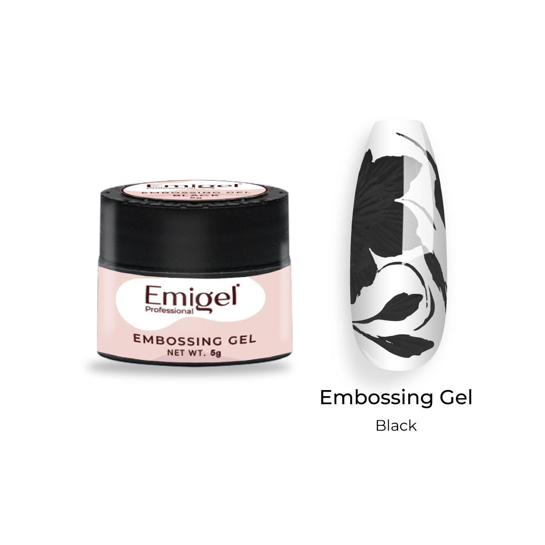 Emigel - Embossing Gel - Black – Emigel Professional - Nail Art ...