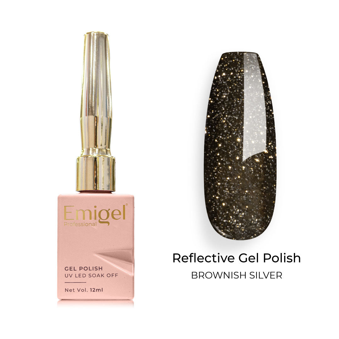 Emigel - Reflective Gel Polish - 002 - BROWNISH SILVER – Emigel ...